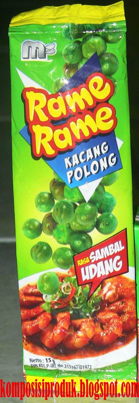 Rame-rame Kacang Polong 15 Gram - Komposisi Produk