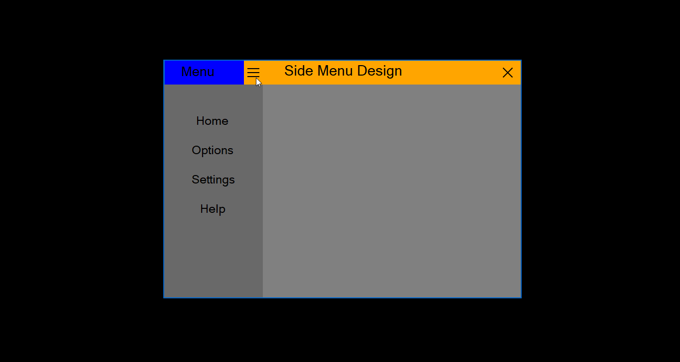 vs Programs: Side menu Design in Visual Studio using vb.net
