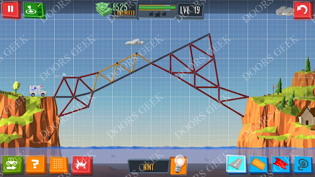 Build a Bridge! Level 19 Solutions ~ Doors Geek