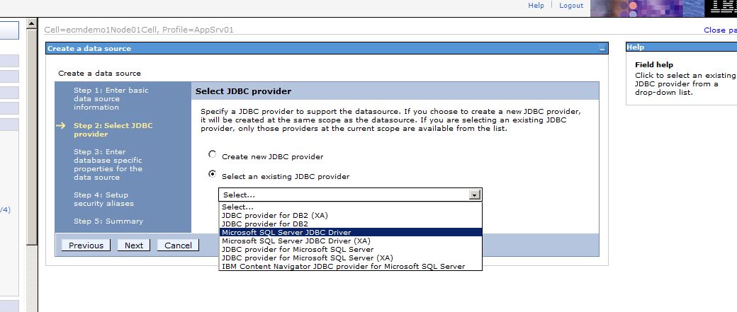 FileNet P8 Development tutorials: Creating a new Object Store in FileNet 5.1