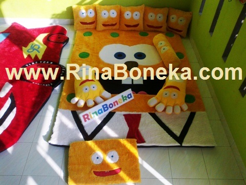 Karpet karakter full set spongebob harga murah - Rina Boneka