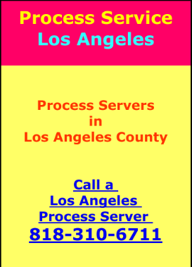 Los Angeles Legal Documents Delivery Process Service: May 2018