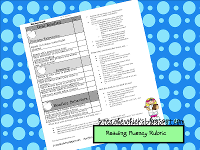 3 Teacher Chicks: Reading Rubric Freebies