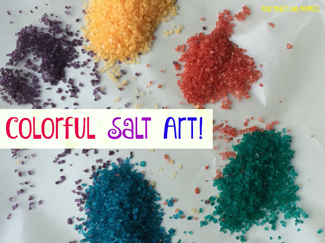 Mini Monets and Mommies: Colored Salt Painting: It's Art and Science!