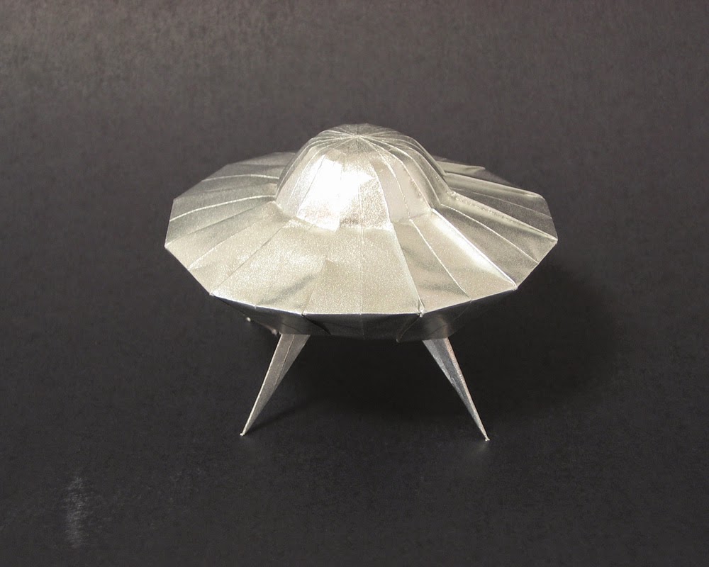 origami ufo ~ easy paper craft for kids