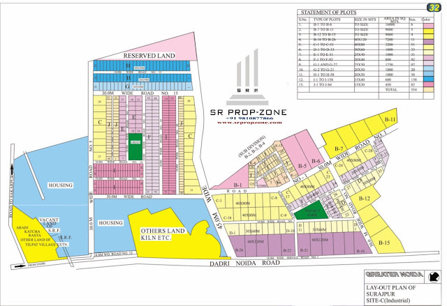 Layout Plan of Surajpur Site-C Greater Noida HD Map