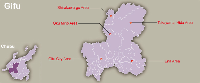 Gifu Map Regional City | Regional City Maps of Japan