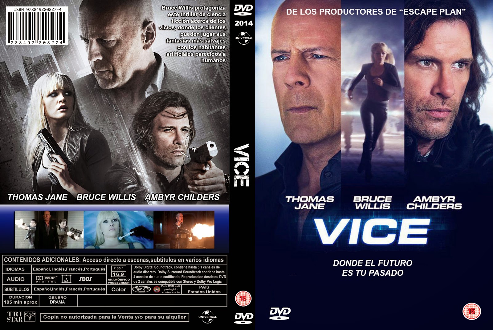 PB | DVD Cover / Caratula FREE: VICE - DVD COVER 2015 ESPAÑOL