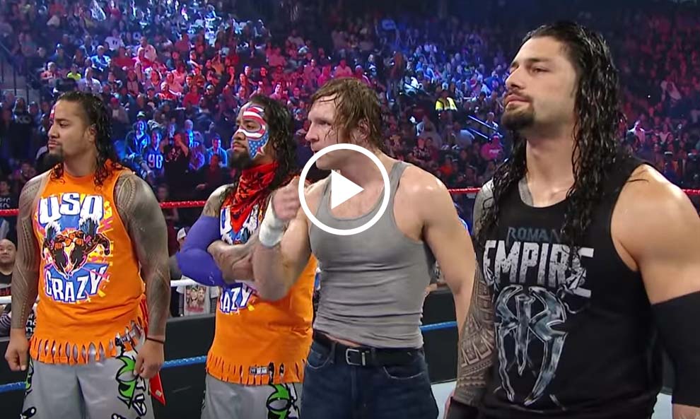 VIDEO: Roman Reigns, Dean Ambrose and The Usos kick off the tribute ...