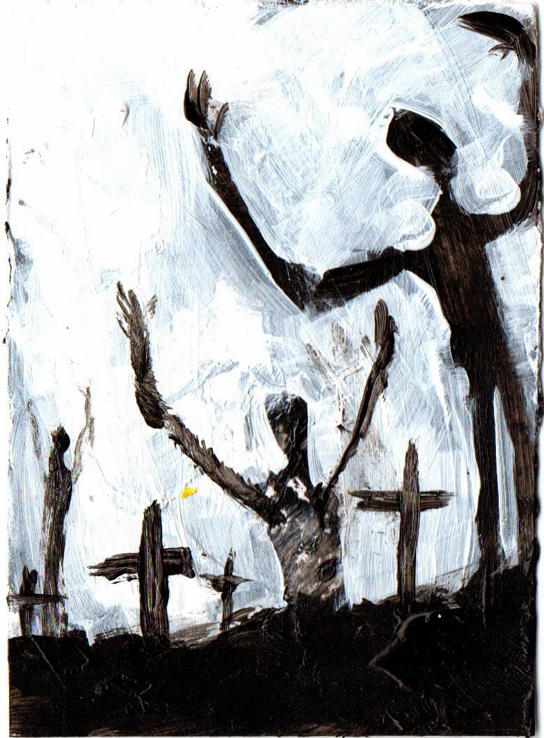 TIM OZMAN ART PORTFOLIO AND AUCTIONS.: RESURRECTION #ZOMBIEART