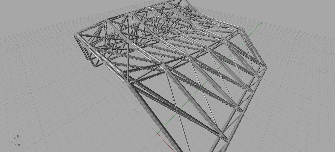 Diseños en Rhinoceros 3D: Estructura Triangular con Barras