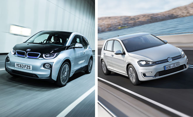 Volkswagen e-Golf versus BMW i3