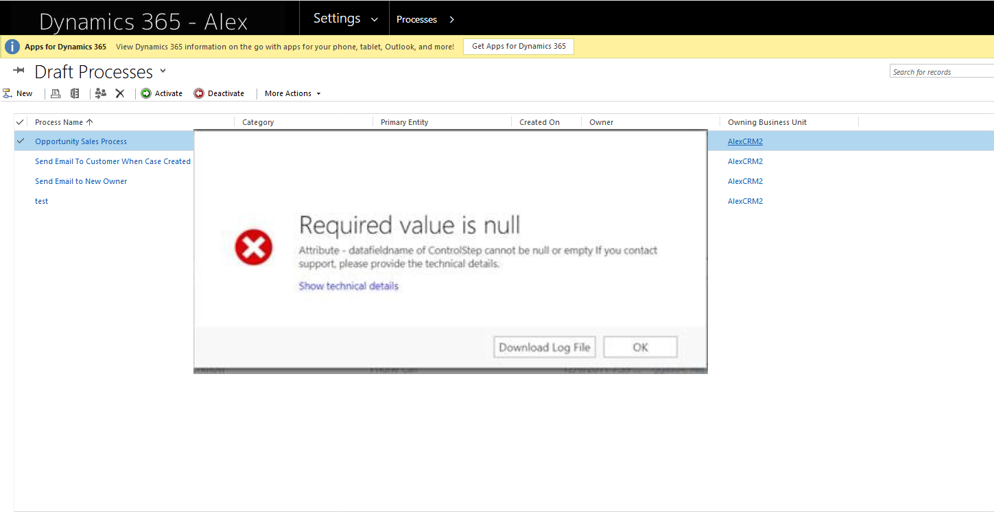 Dynamics 365 - CRM: Dynamics 365 : Unrecognized Guid format Dynamics 365 - CRM: Dynamics 365 : Unrecognized Guid format