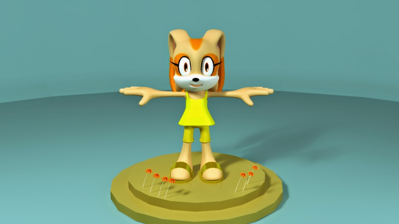 Eniitan Odutola: 3D model of Cream the Rabbit