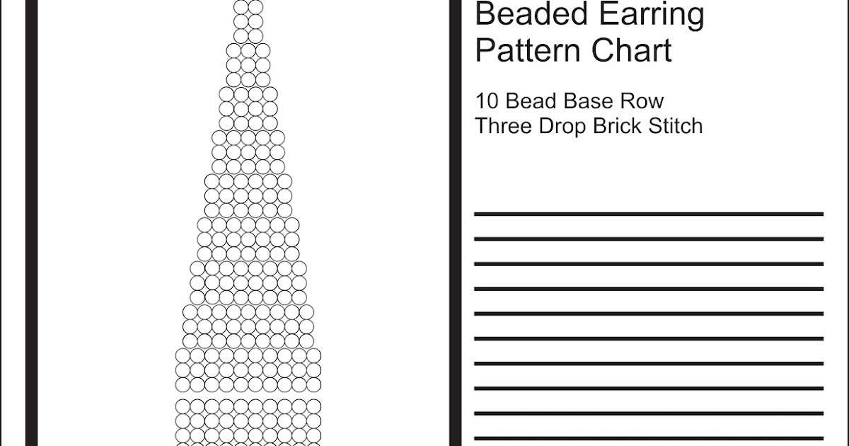 Brick Stitch Bead Patterns Journal: 10 Bead Base Row 3 Drop Blank Round ...