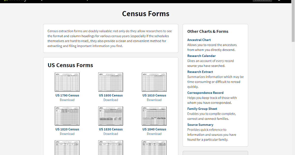Genea-Musings: United States, United Kingdom and Canada Census Master Forms