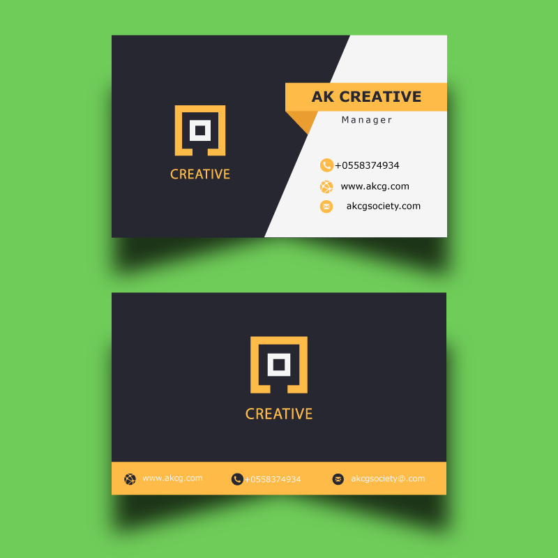 Illustrator project on visiting card design - akcgworkshop