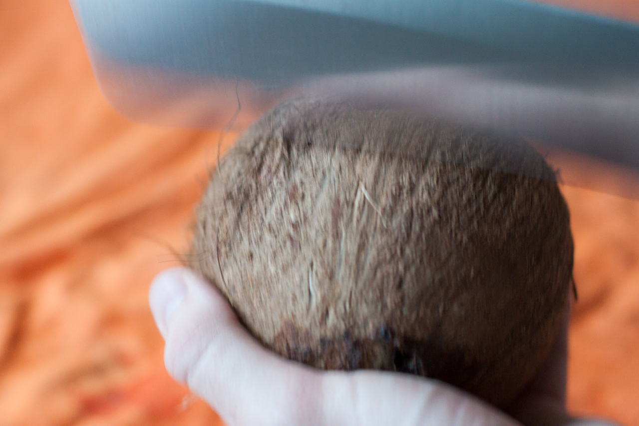 Mama Tommy's: How to Crack a Coconut Perfectly in Half [Zack]