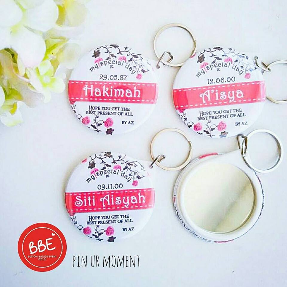 BERRYGOODS: MIRROR KEYCHAIN 58MM & BUTTON BADGE 58MM