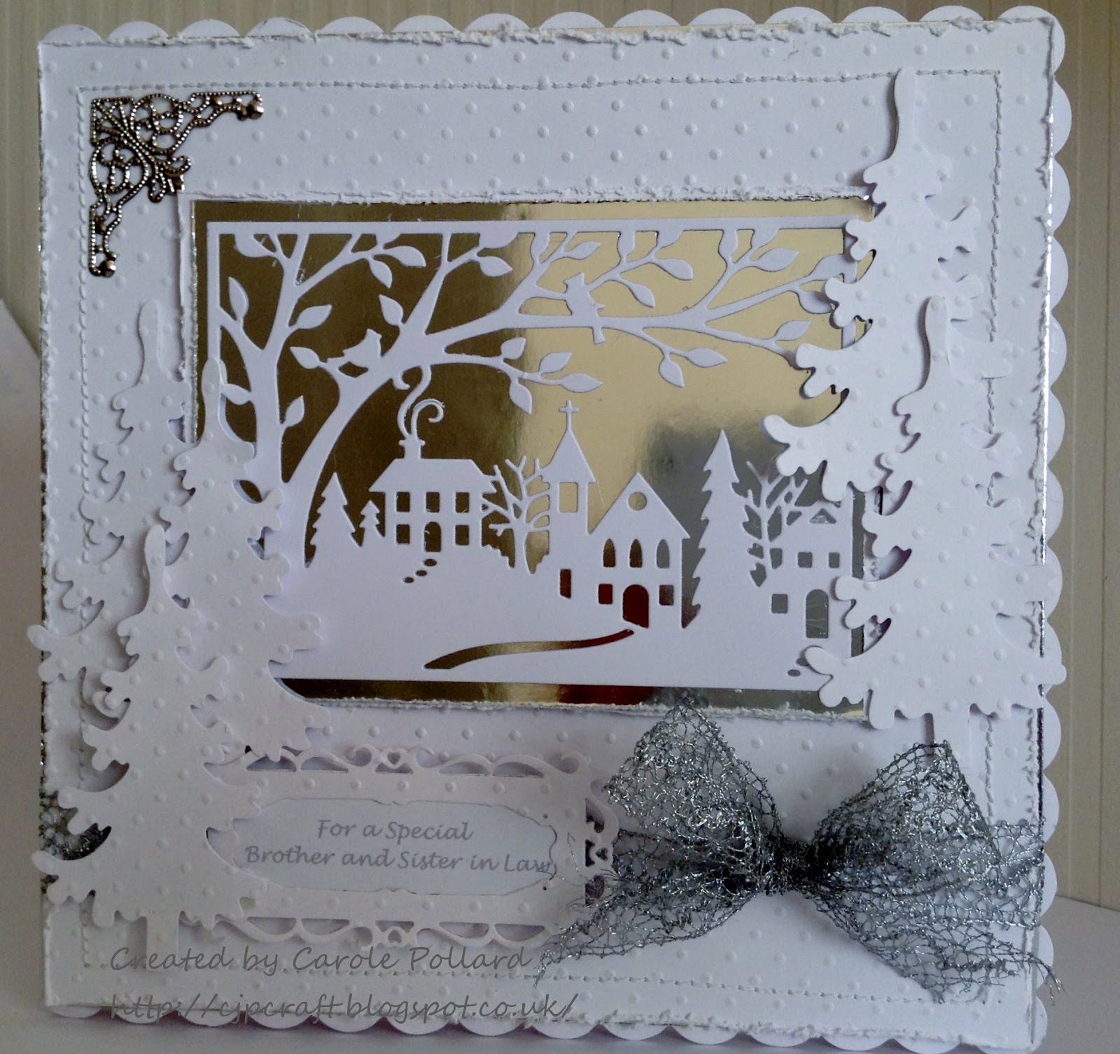 The things I love : White and Silver Christmas Card