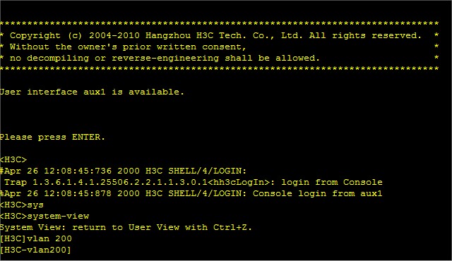 Horror Network: create VLAN on H3C / HPN switches