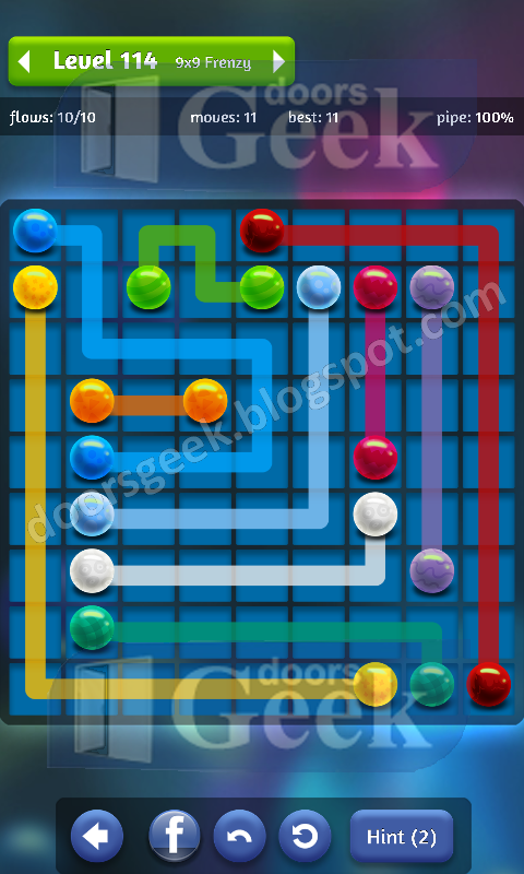 Flow Frenzy [9x9 Frenzy] 9x9 Level 114 ~ Doors Geek
