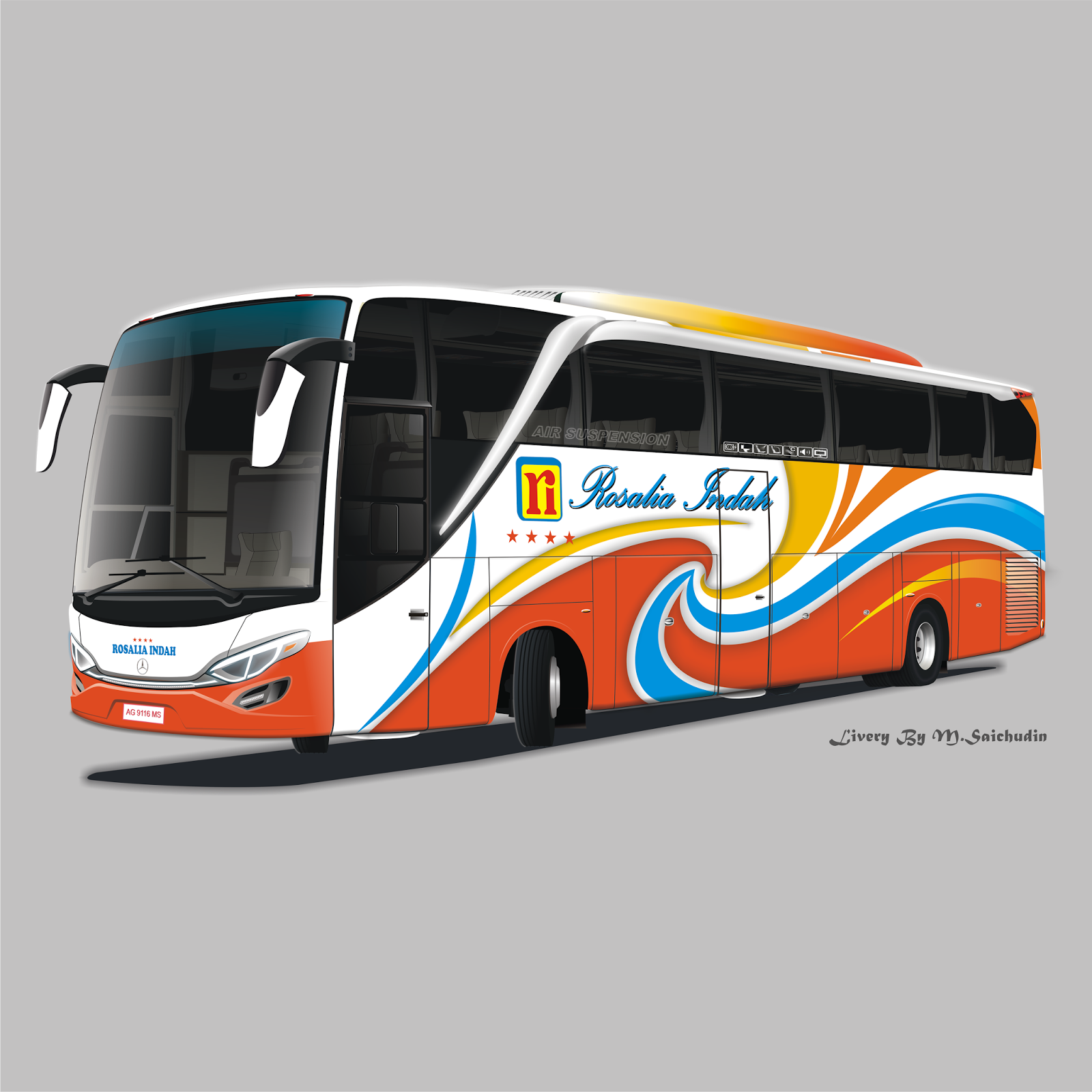 Jetbus 2 HD Po.Rosalia Indah, Livery 2 - Rumahbis