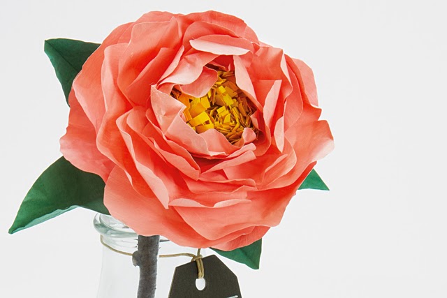 We Made This Home: Pink & Green Handmade Paper flowers