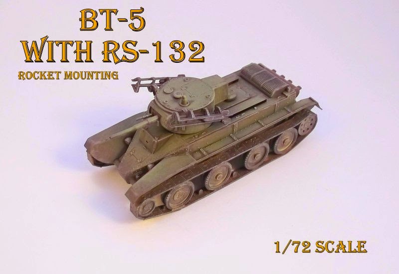 Gulumik Military Models: BT-5 with rocket mounting RS-132 1/72 UM - Gallery