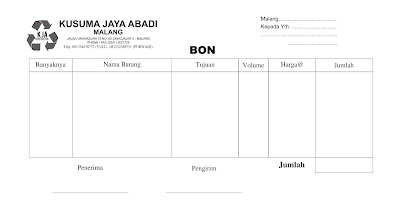 Contoh Nota Bon Kosong | Percetakan di Malang | Cetak murah dan ...