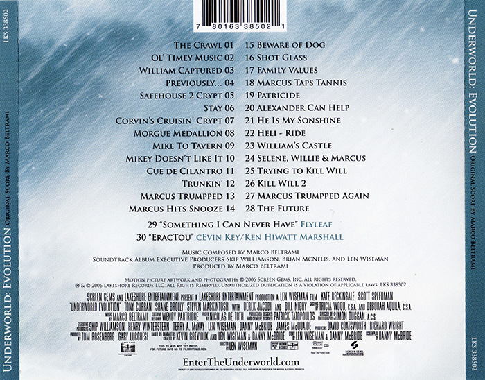 Encarte: Underworld : Evolution - Encartes Pop