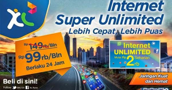 Daftar Paket Internet XL Unlimited Tanpa Kuota Termurah - Lagi Ajaib