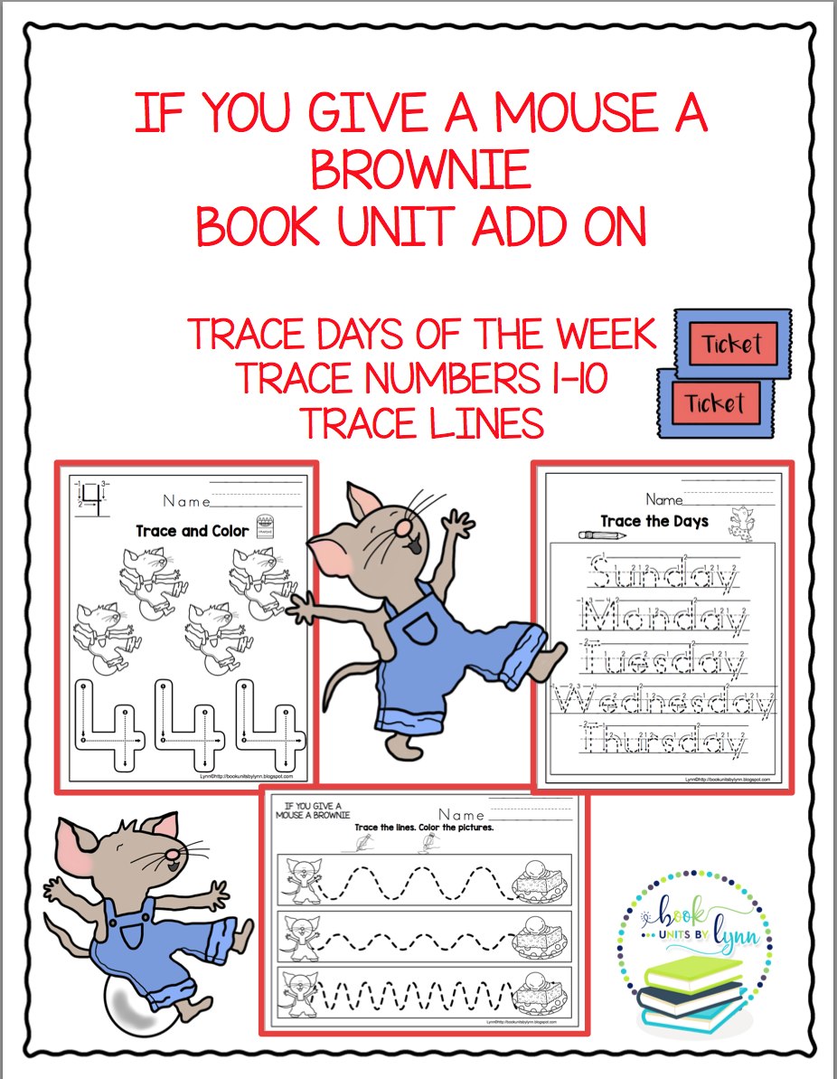 IF YOU GIVE A MOUSE A BROWNIE ~ Book Units by Lynn