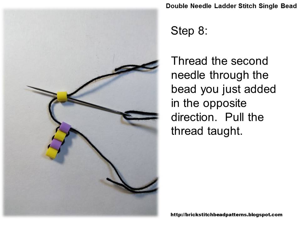 Brick Stitch Bead Patterns Journal: Double Needle Ladder Stitch Single ...