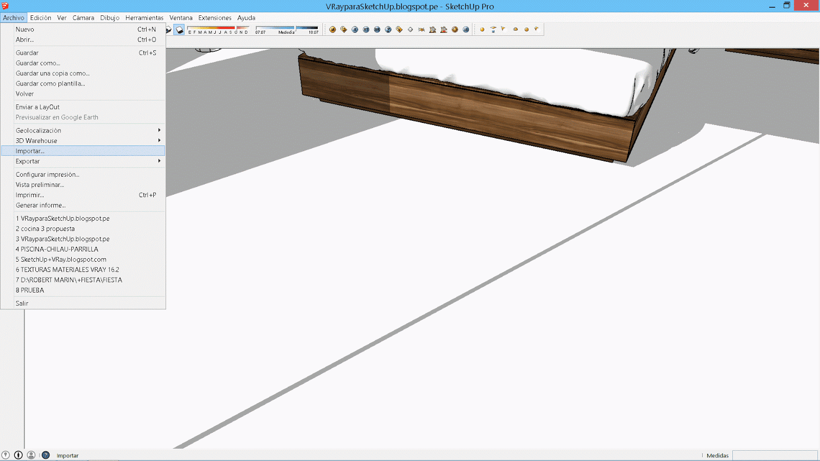 Renderizar con VRay 2.0 para SketchUp: ¿Como crear piso de madera?