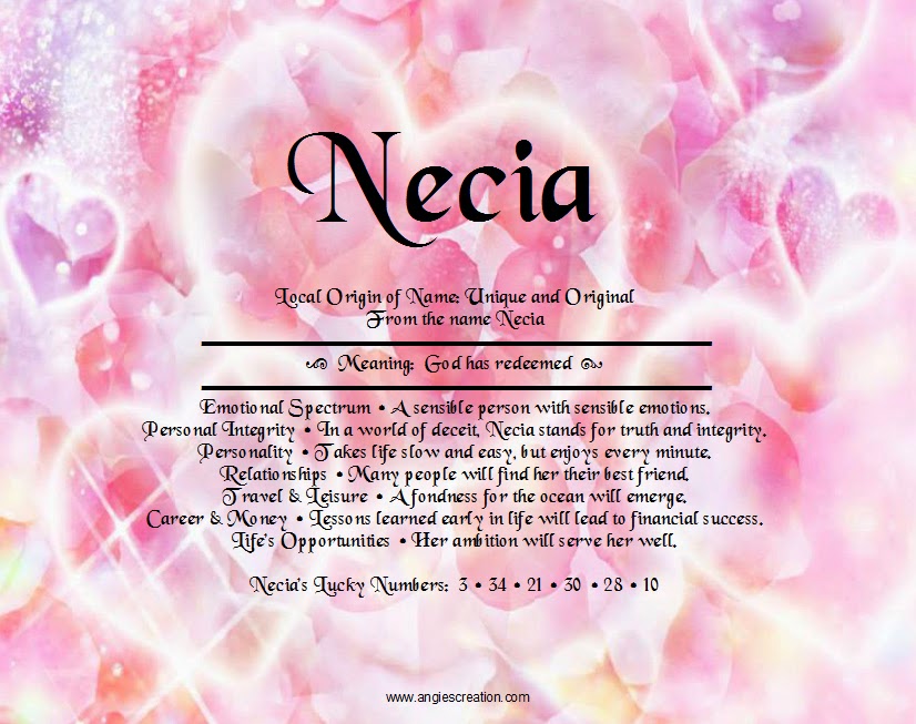 Necia | Unique Names