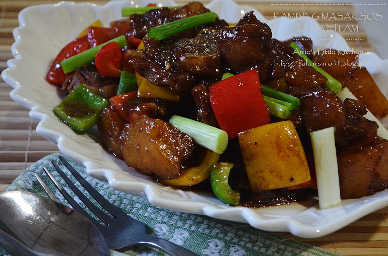 Lamb Masak Sos Lada Hitam - Amie's Little Kitchen