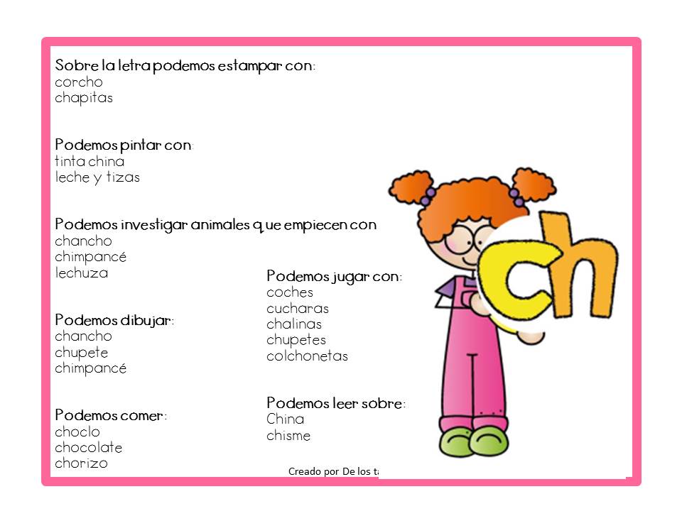 La letra Ch - De los tales