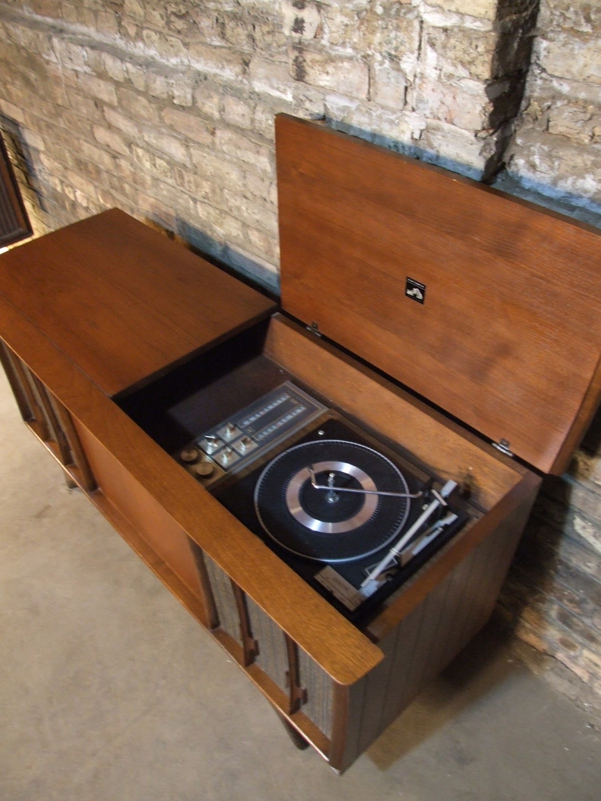 Mid Century Chicago: Walnut Victrola Console Cabinet