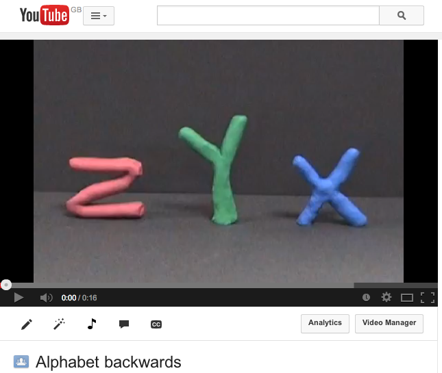 Sophie's Animation : Alphabet (Backwards)