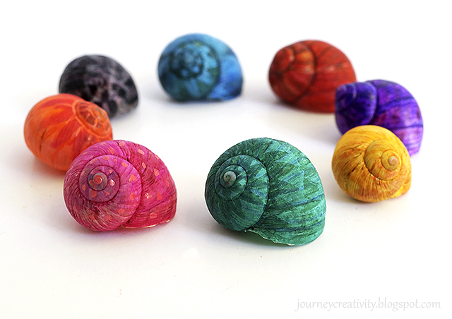 Colorful snail shells - Journey into Creativity