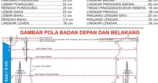 CARA MENGUKUR DAN MEMBUAT POLA MODEL KEBAYA ~ Kursus Menjahit