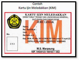 SINAR BULAN: PEDOMAN PENERBITAN KARTU IJIN MELEDAKKAN (KIM)