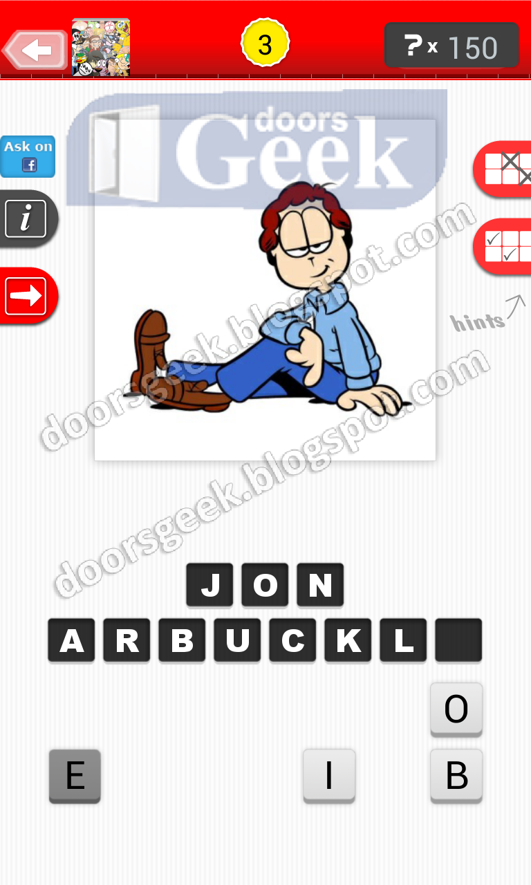 Guess The Cartoon Level 15-3 ~ Doors Geek