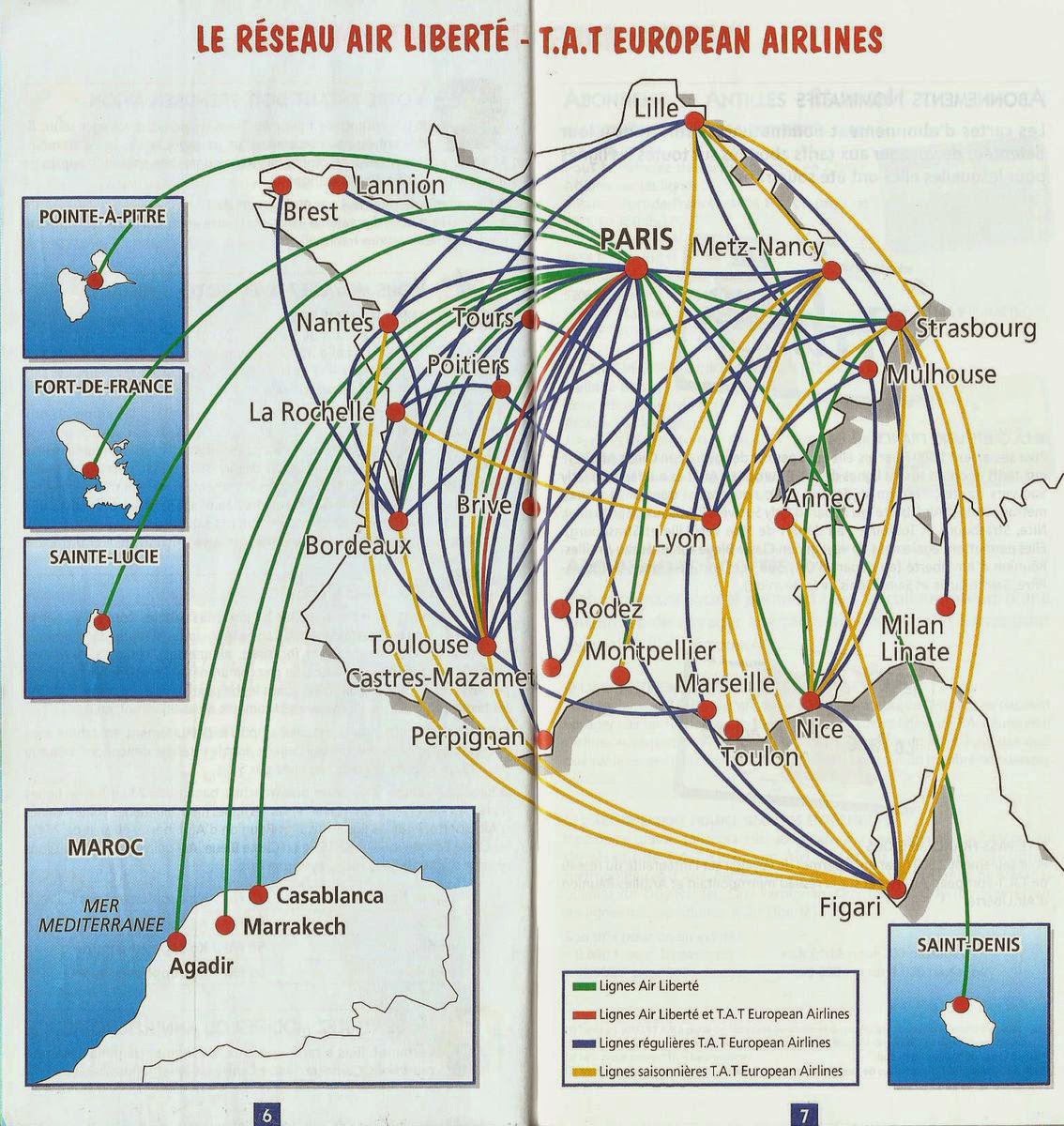 Airline memorabilia: Air Liberté, TAT (1997)