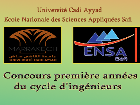 ENSA Safi concours première année du cycle d'ingénieurs Épreuves de ...