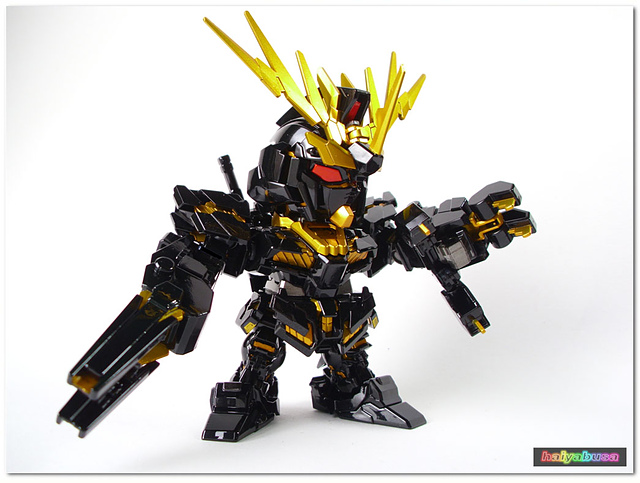 SD Gundam Banshee chrome painted build