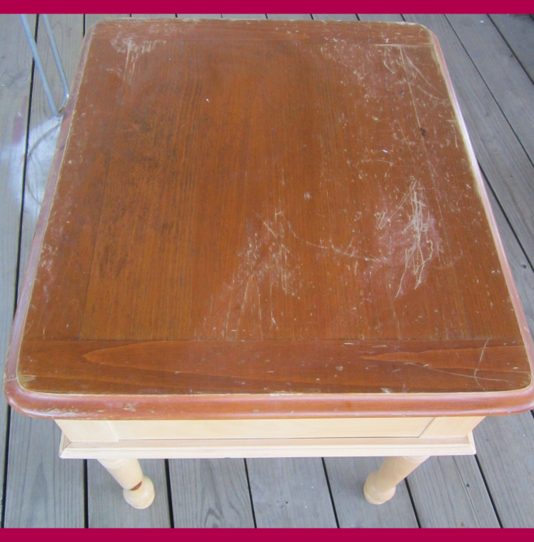 Urania's Inspiration: DIY End Table Redo/Staples And Glue