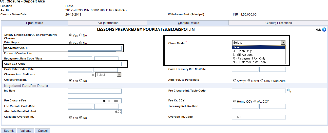 Finacle Training Lesson 16 [Account Closures] in DOP Finacle ...