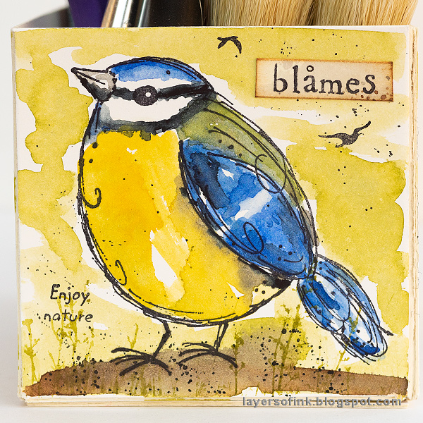 Watercolor And Ink Bird